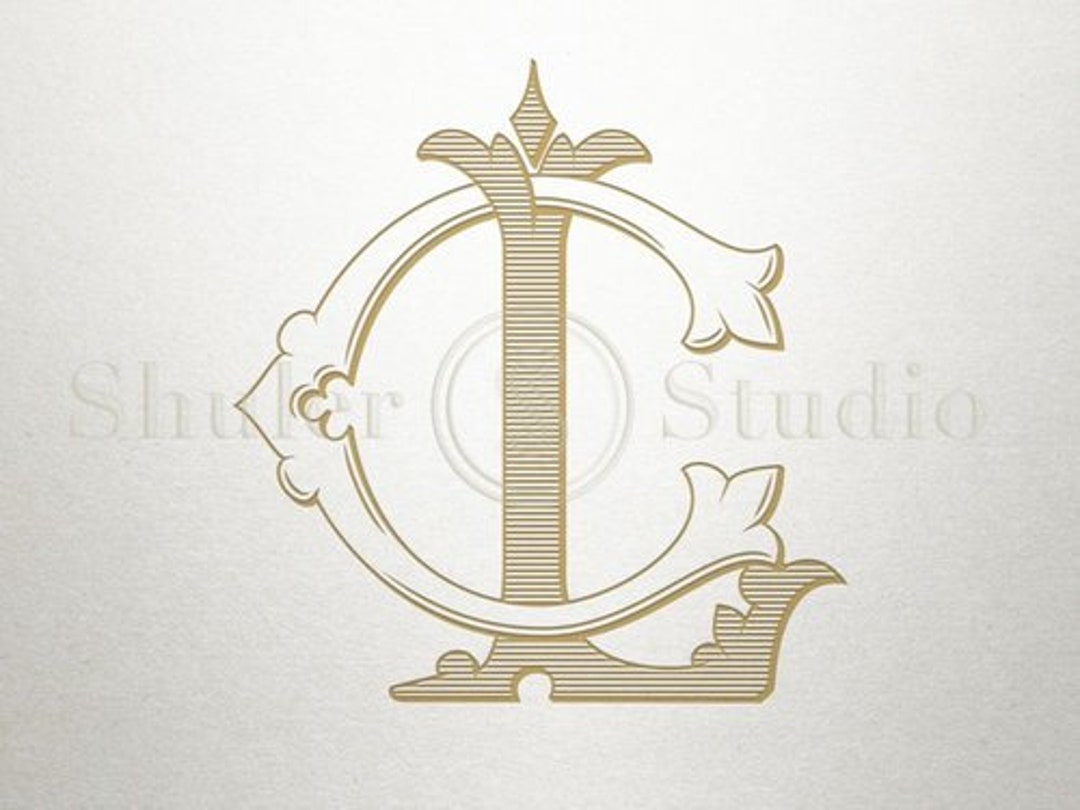 Royal Monogram Design - CL LC - Royal Monogram - Digital - Etsy