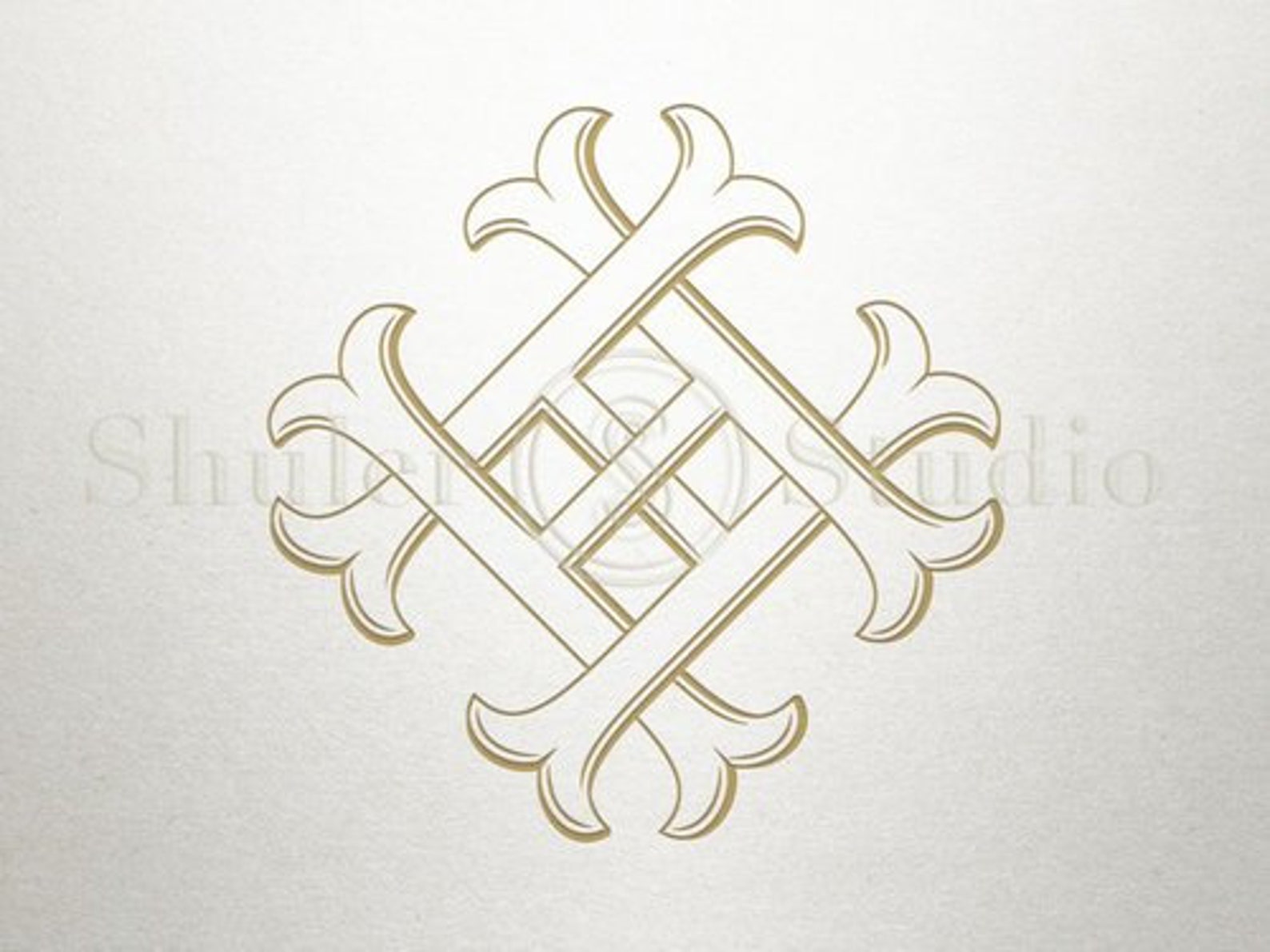 Wedding Monogram - HH - Interlocking Monogram - Digital - Etsy