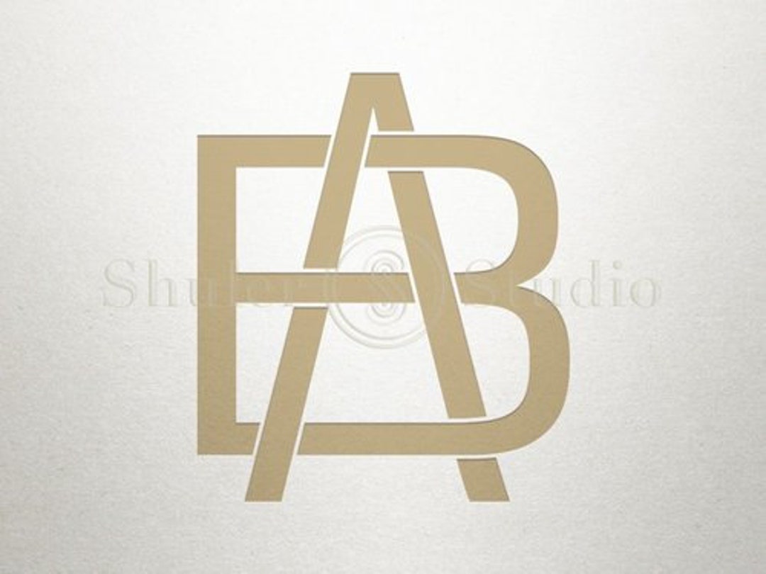 Printable Monogram Design - AB BA - Printable Monogram - Custom - Etsy