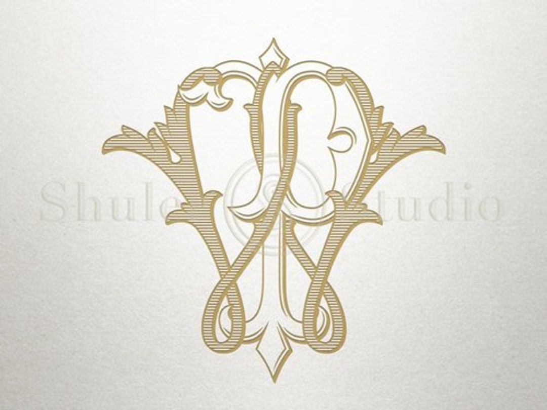 Custom Wedding Monogram - PW WP - Wedding Monogram - Vintage - Etsy