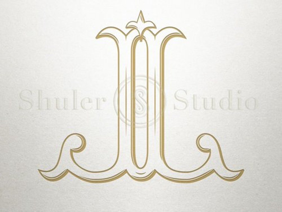 Baroque Monogram Design - JJ - Baroque Monogram - Digital - Etsy