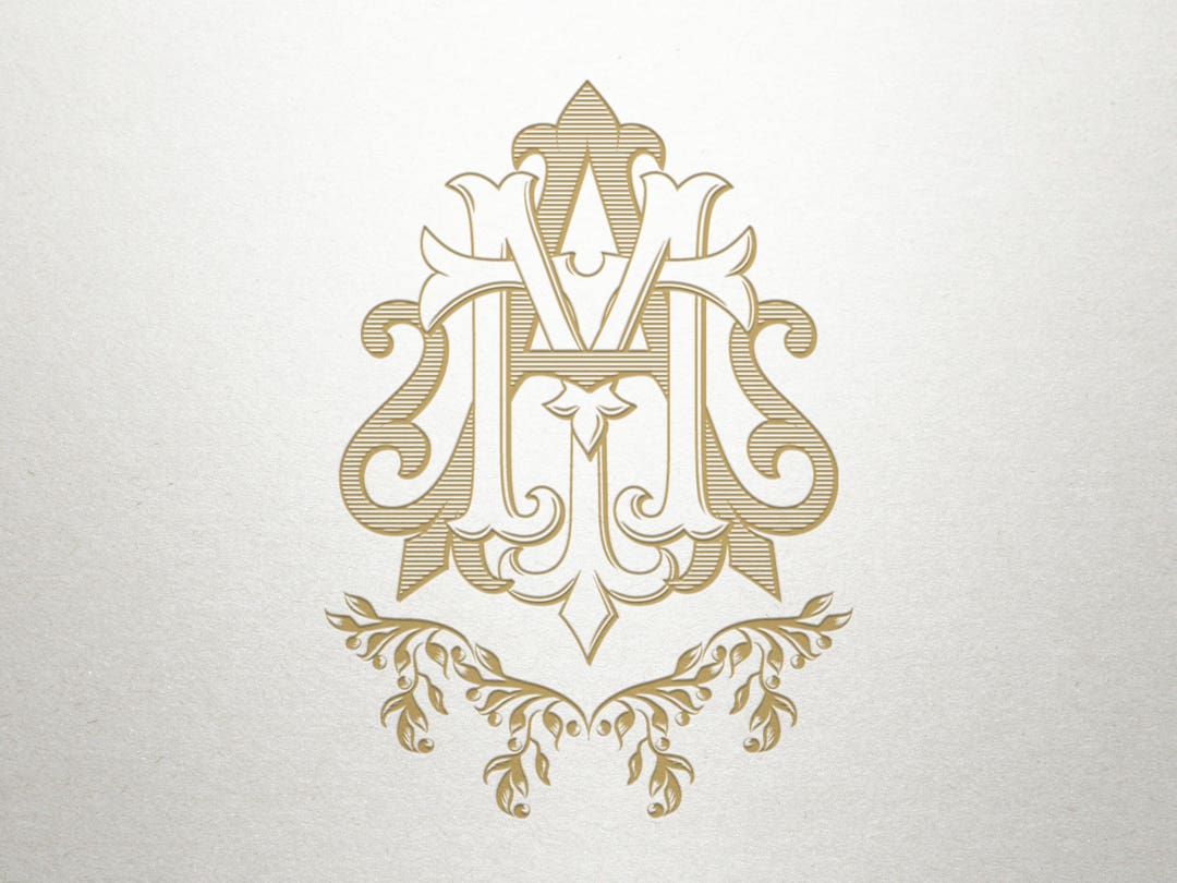 Monogram Scroll Design - Savannah Scroll - Monogram Scroll - Digital - Etsy