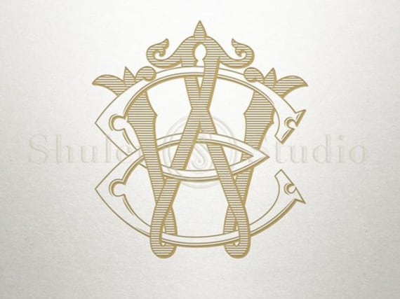 Wedding Monogram Design EW WE Interlocking Monogram | Etsy
