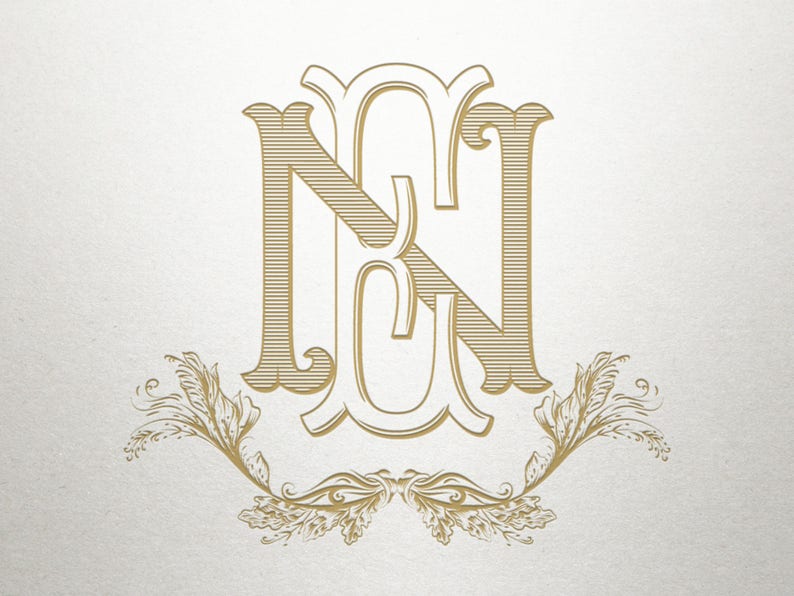 Monogram Scroll Design - Marietta Scroll - Scroll Design - Digital - Etsy