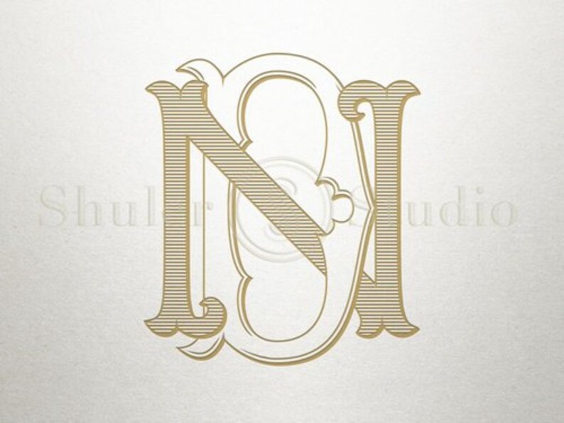 Interlocking Wedding Monogram - DN ND - Interlocking Wedding - Digital ...