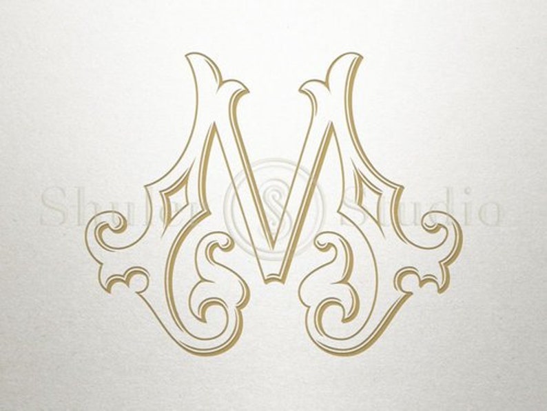 Digital Antique Letter - M - Antique Letter - Vintage - Etsy