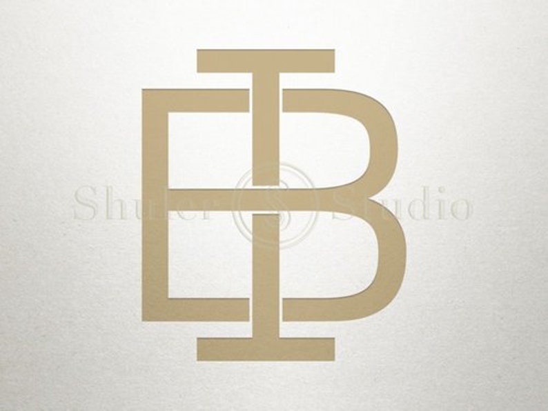 Block Monogram Design - BI IB - Block Monogram - Digital - Etsy