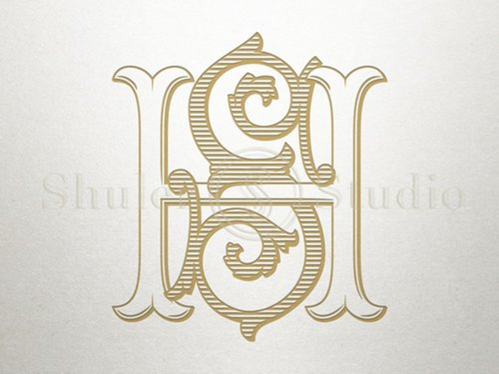 Interlocking Monogram Design - HS SH - Interlocking Monogram - Vintage ...