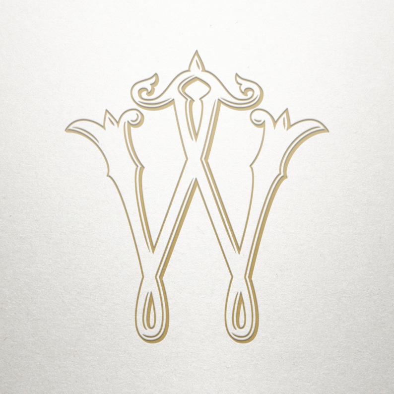 Single Vintage Letter - W - Vintage Letter - Digital - Etsy