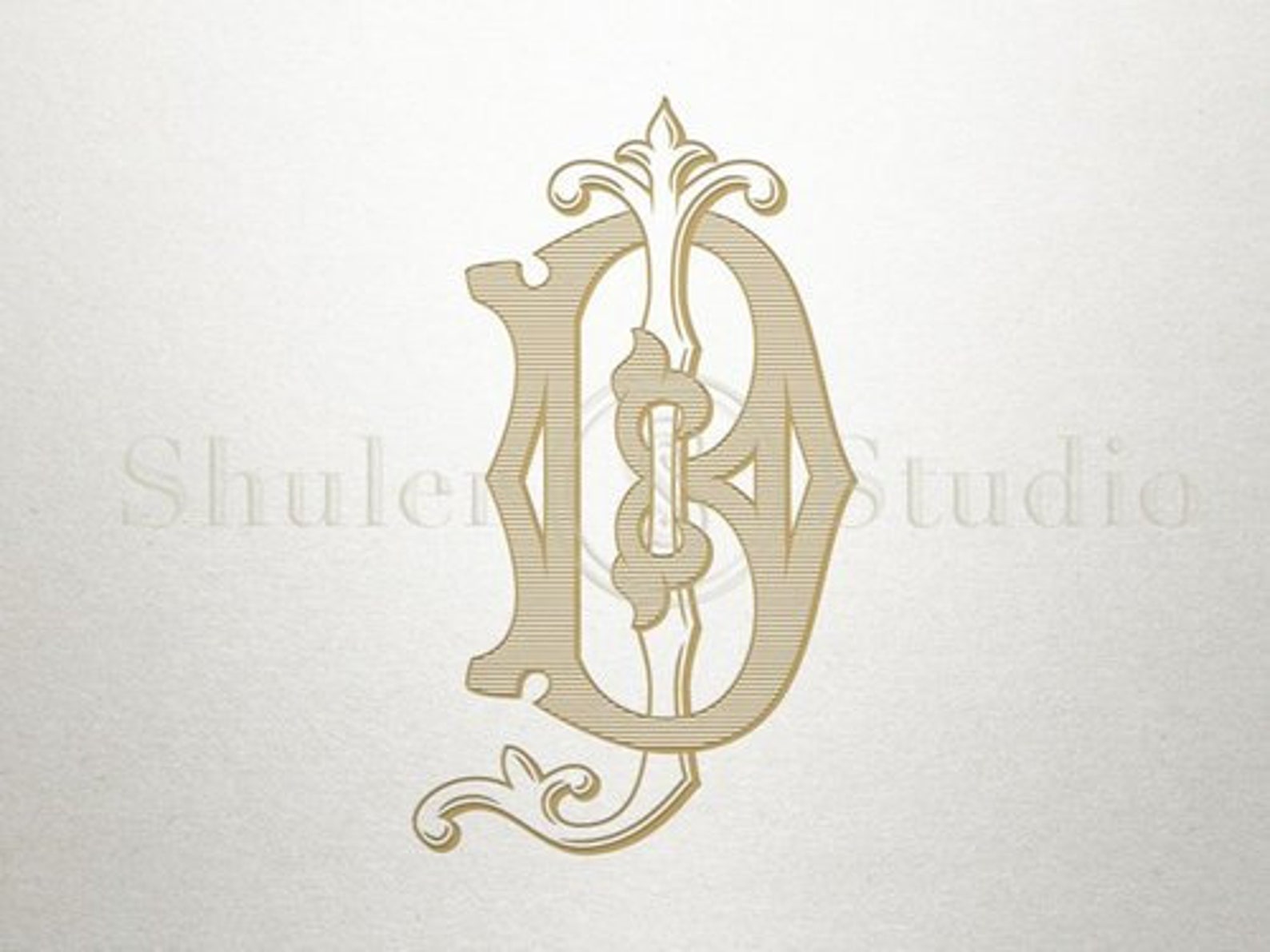 Custom Bridal Monogram - DJ JD - Bridal Monogram - Vintage - Etsy