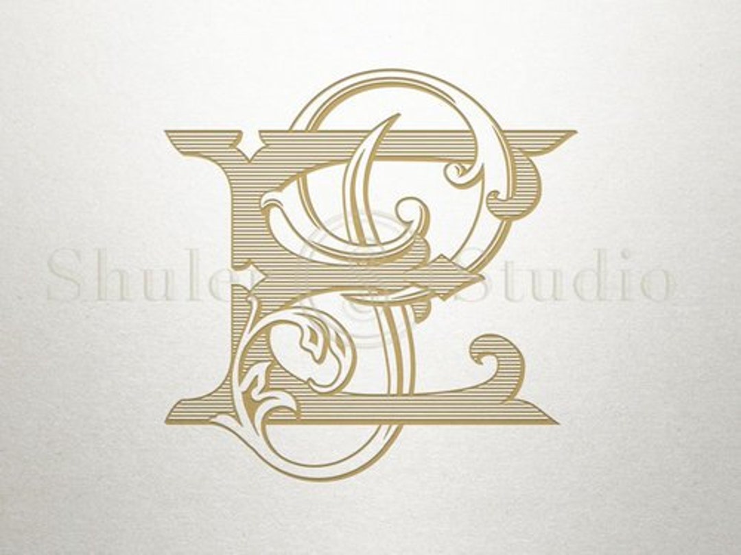 Wedding Monogram Design - EP PE - Wedding Monogram - Digital - Etsy