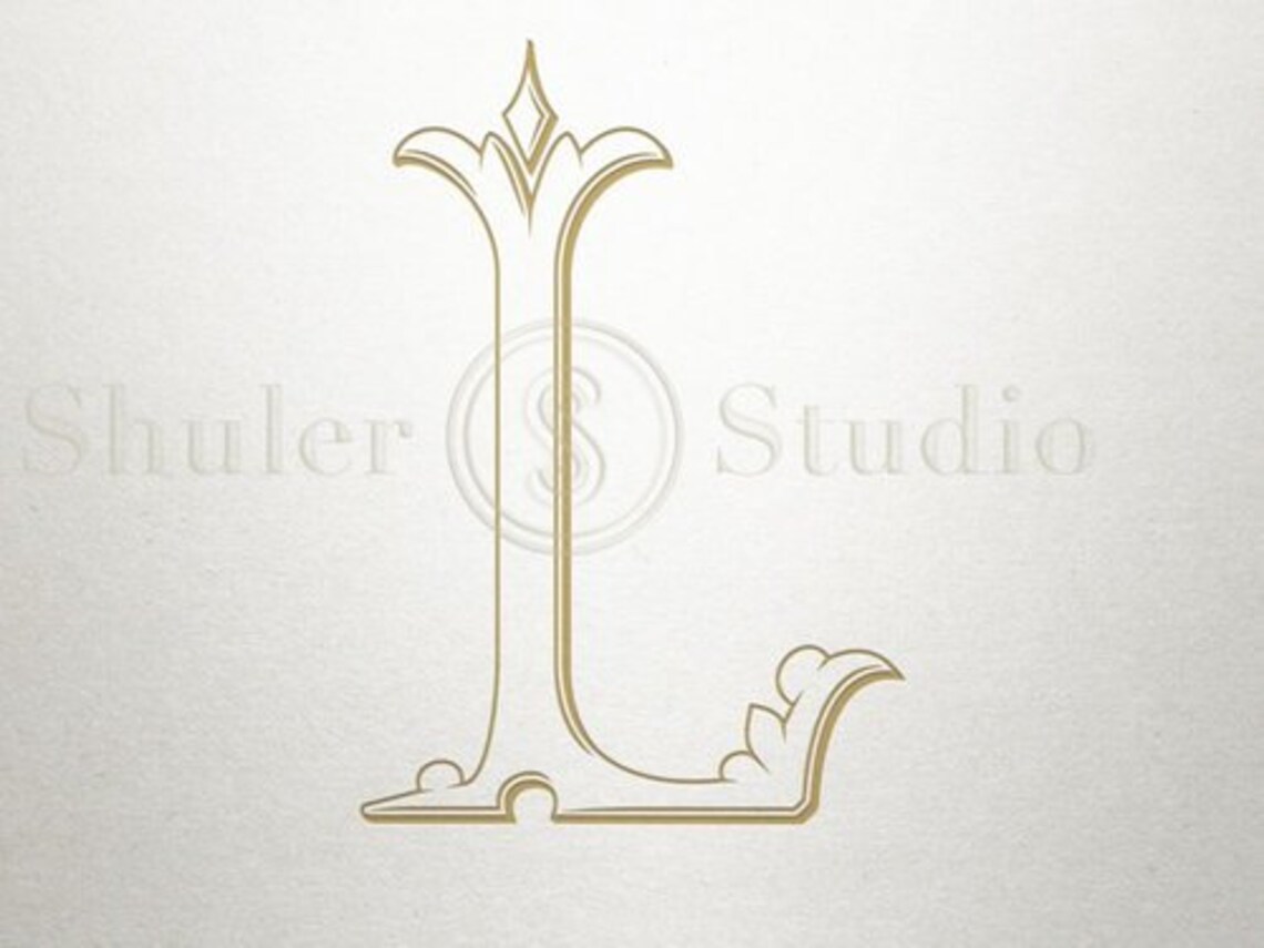 Single Letter Monogram - Initial L - Single Letter - Vintage - Etsy