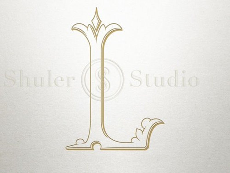Single Letter Monogram - Initial L - Single Letter - Vintage - Etsy