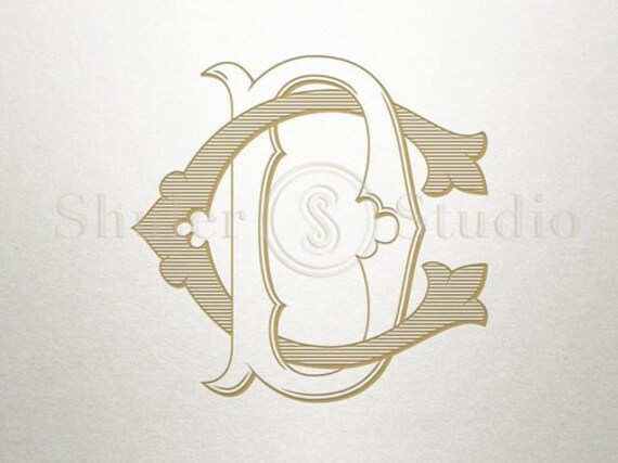 Digital Wedding Monogram CD DC Duogram Interlocking - Etsy