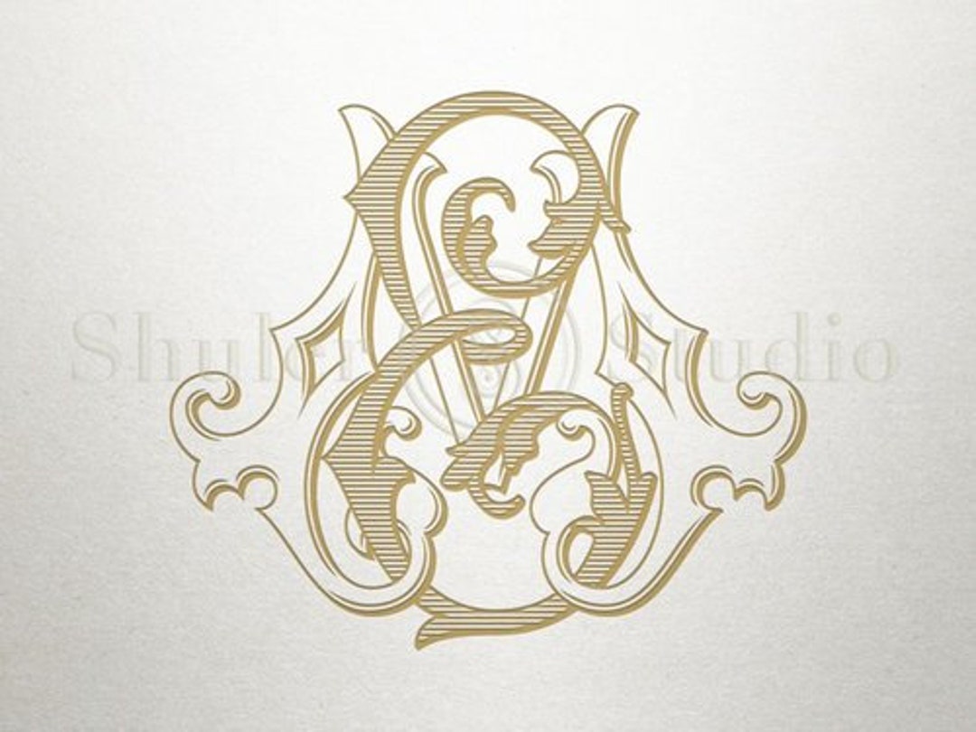 Custom Bridal Monogram - EM ME - Bridal Monogram - Vintage - Etsy