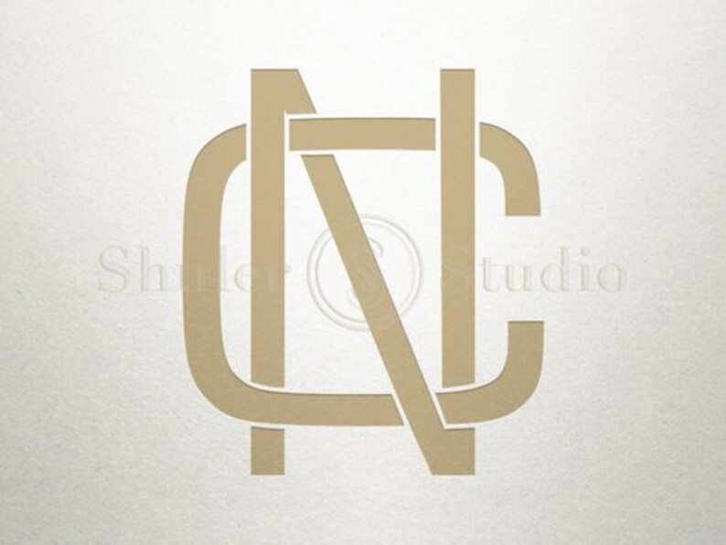 Monogram Logo Design - CN CN - Monogram Logo - Digital - Etsy