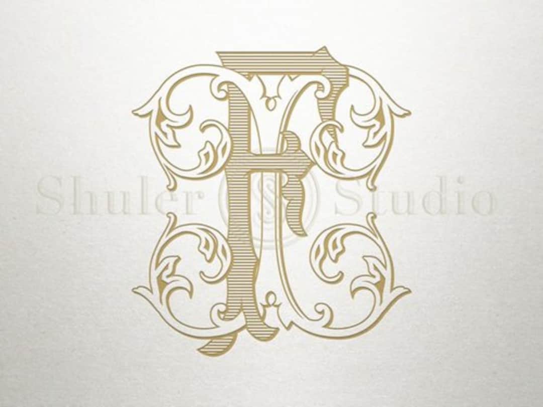 Wedding Printable Monogram - FI IF - Printable Monogram - Vintage - Etsy