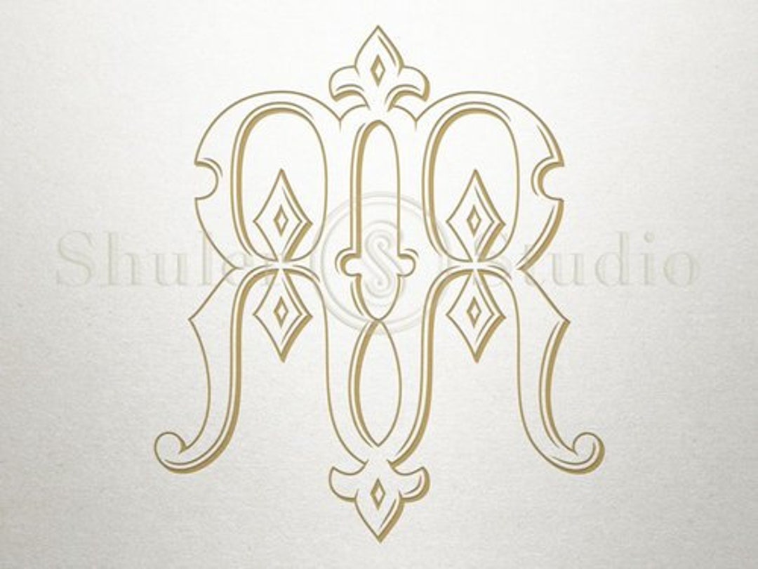 Regal Monogram Design - RR - Regal Monogram - Digital - Etsy