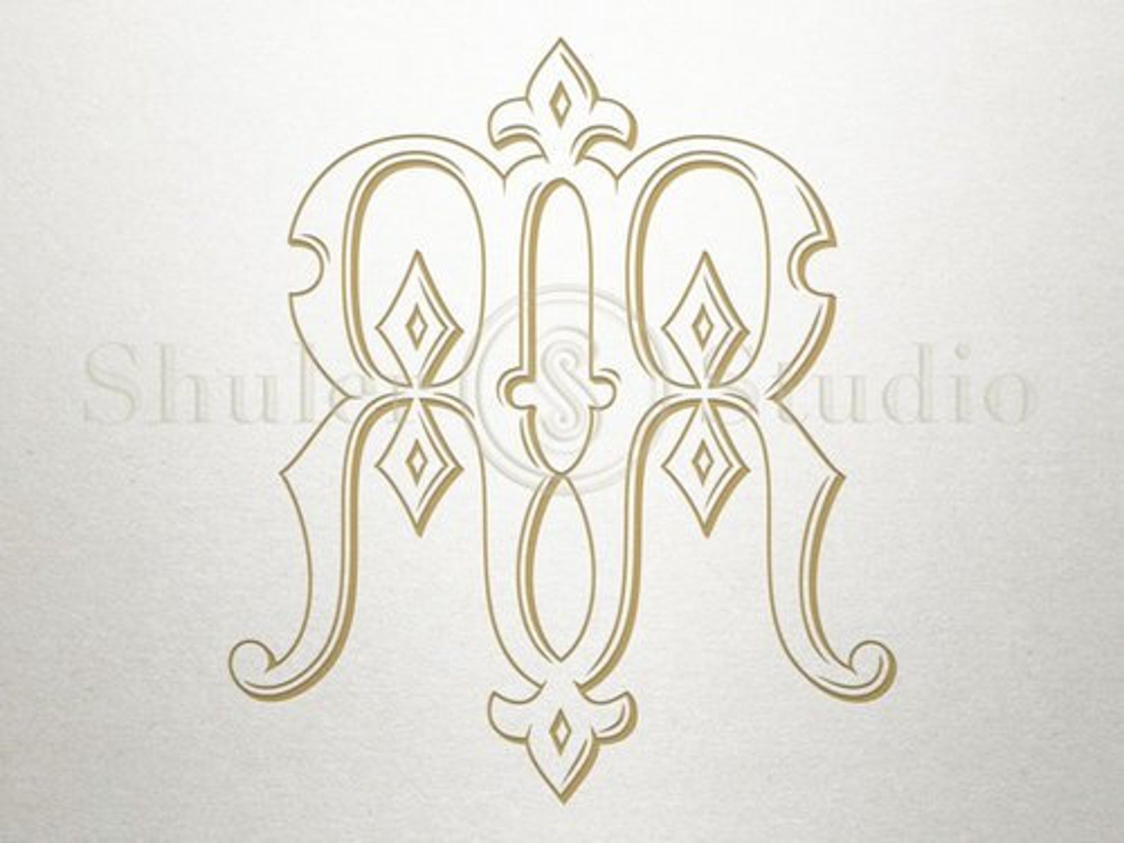 Regal Monogram Design - RR - Regal Monogram - Digital - Etsy