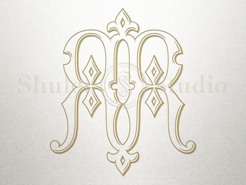 Regal Monogram Design - RR - Regal Monogram - Digital - Etsy