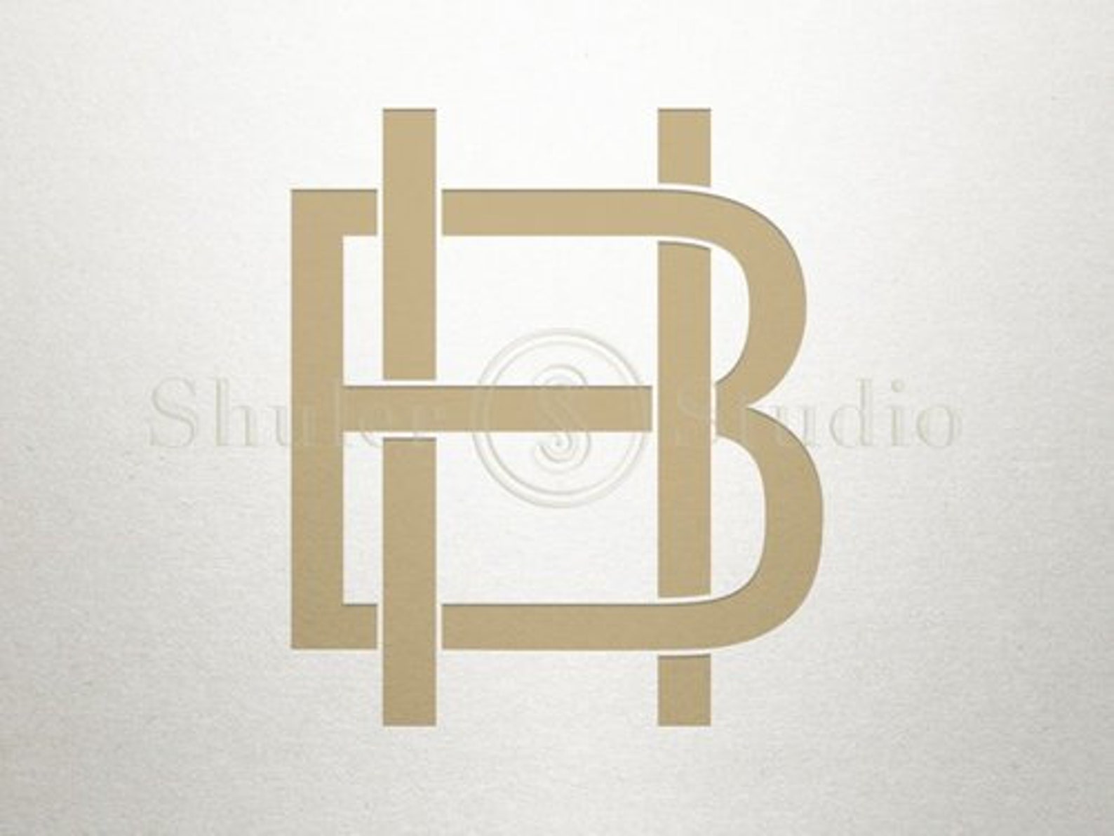 Monogram Logo Design - BH HB - Monogram Logo - Digital - Etsy