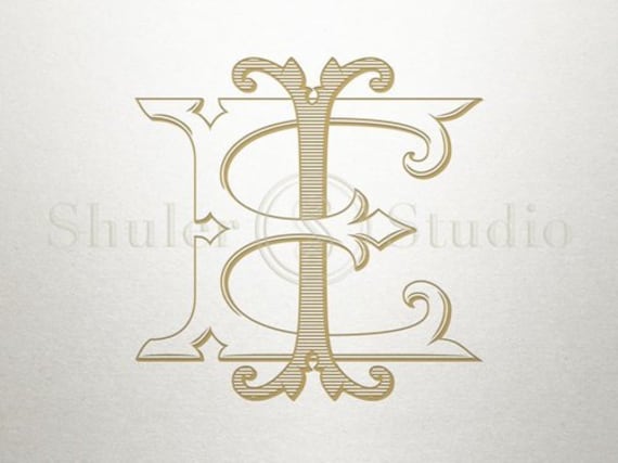Custom Vintage Monogram EI IE Vintage Monogram Digital | Etsy