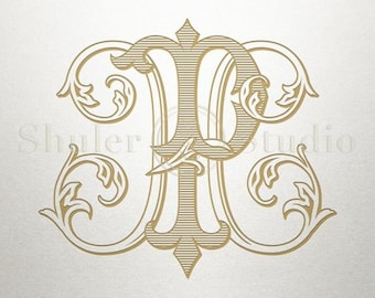 Interlocking Logo Design MP PM Interlocking Logo Digital - Etsy Israel