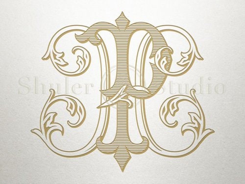 Wedding Monogram Design - HP PH - Wedding Monogram - Interlocking - Etsy