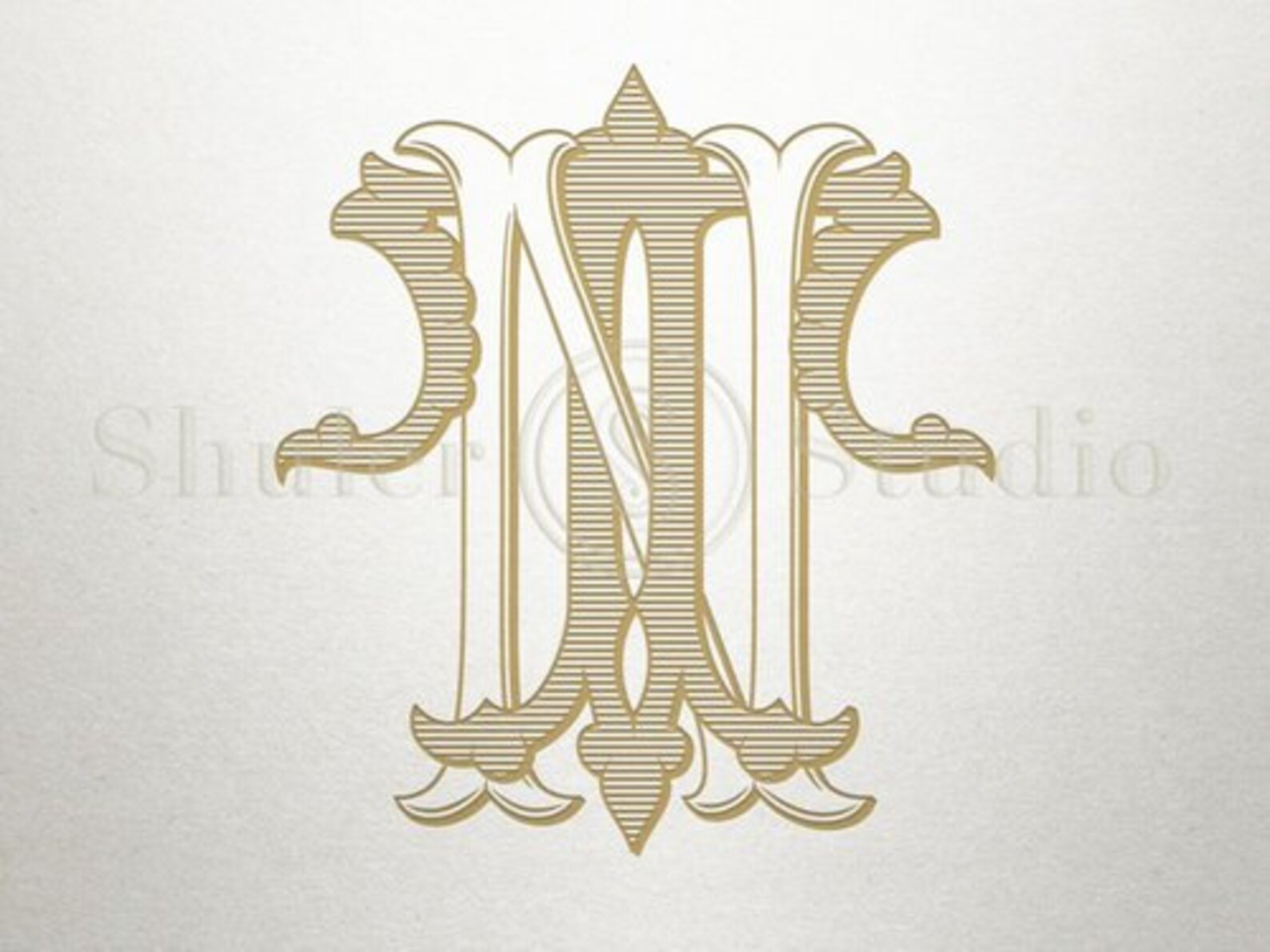 Vintage Interlocking Letters - NT TN - Interlocking Letters - Digital ...