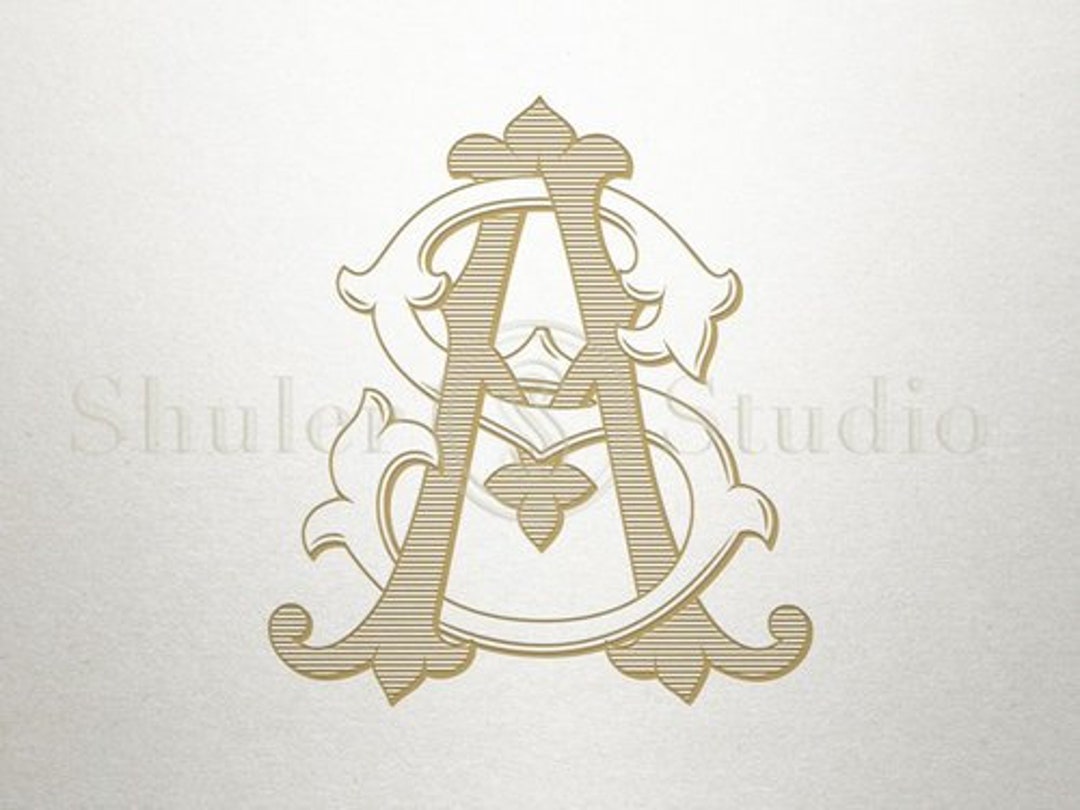 Custom Monogram Design - AS SA - Custom Monogram - Vintage - Etsy