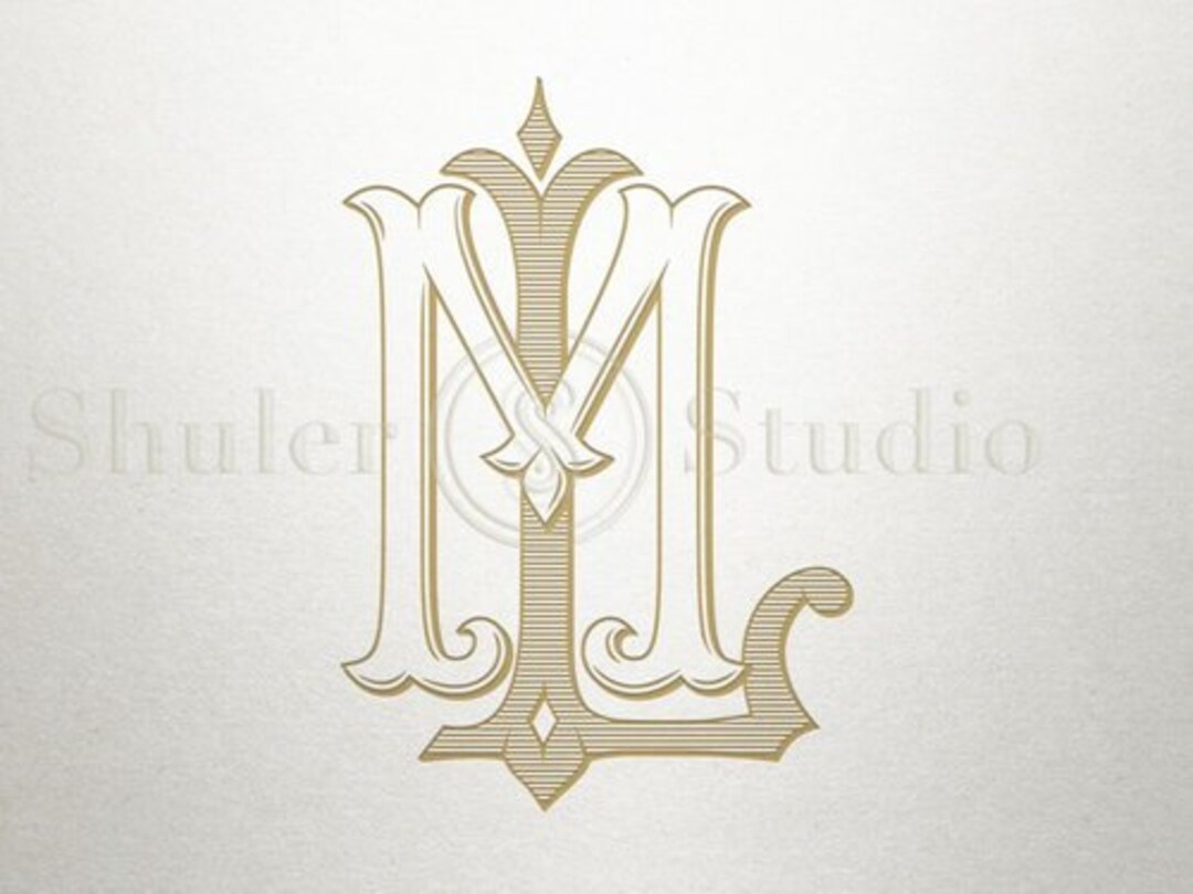 Royal Monogram Design - LM ML - Royal Monogram - Digital - Etsy
