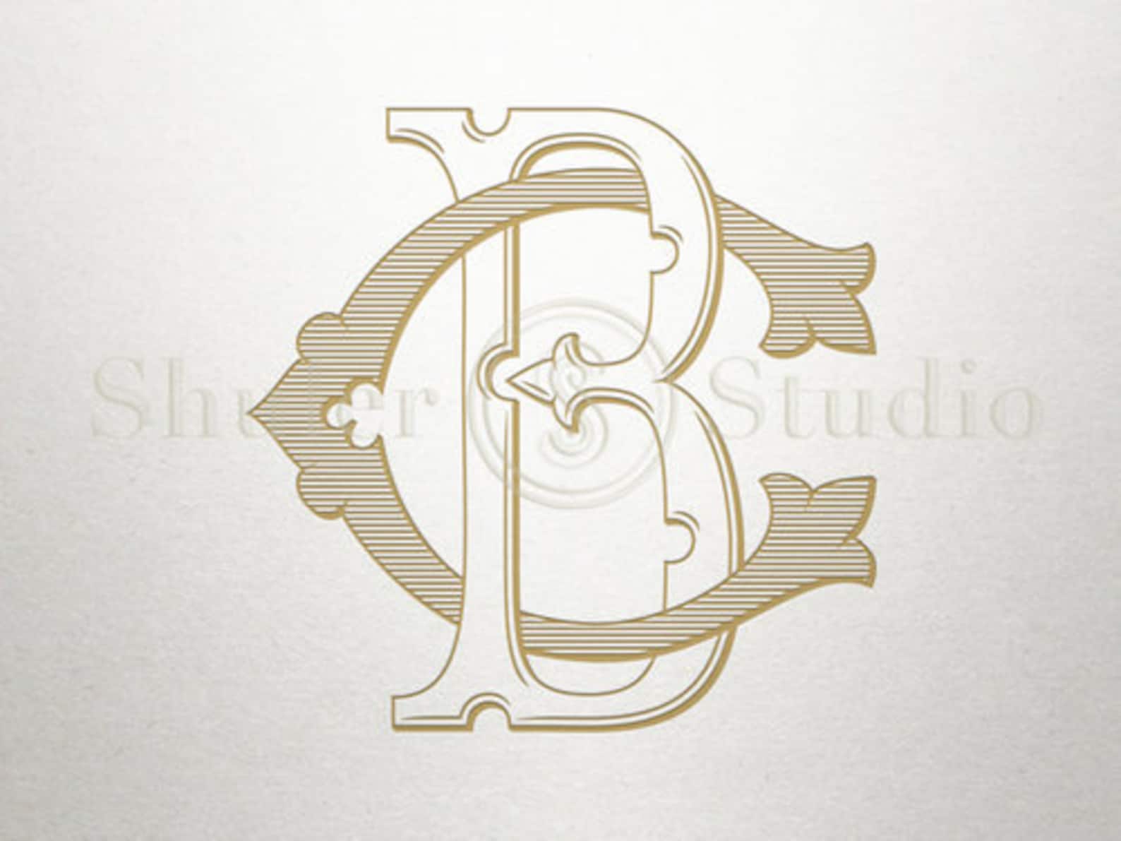 Interlocking Monogram Design - BC CB - Monogram Design - Vintage - Etsy