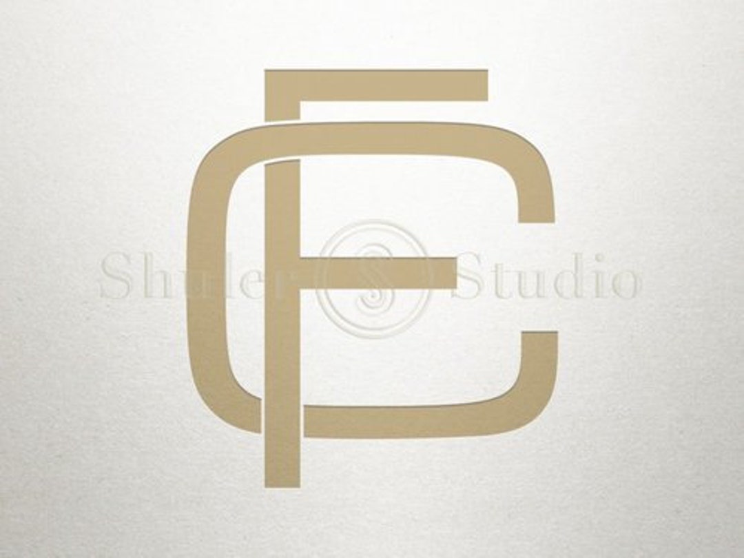 Custom Logo Initials - CF FC - Logo Initials - Digital - Etsy
