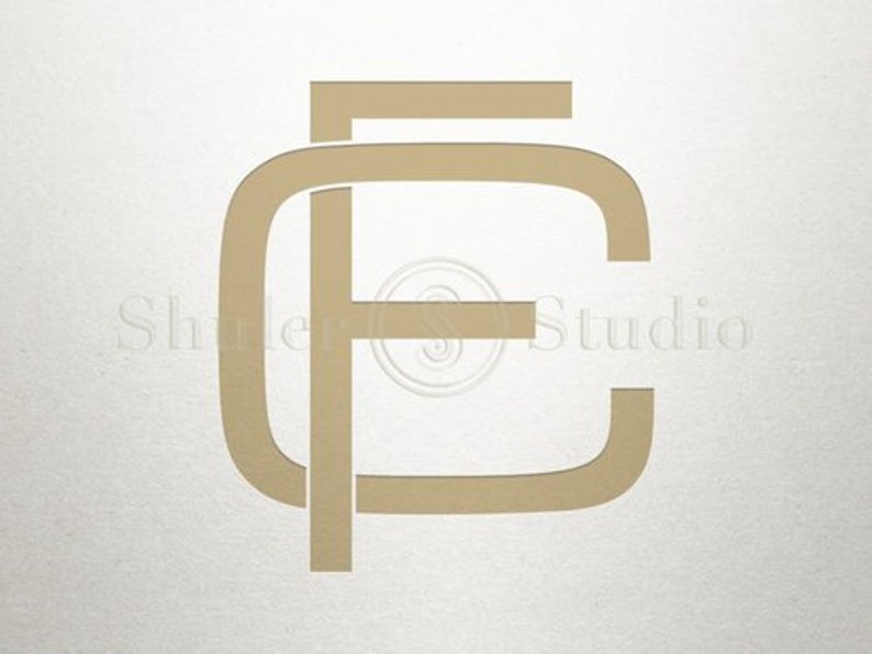 Custom Logo Initials - CF FC - Logo Initials - Digital - Etsy