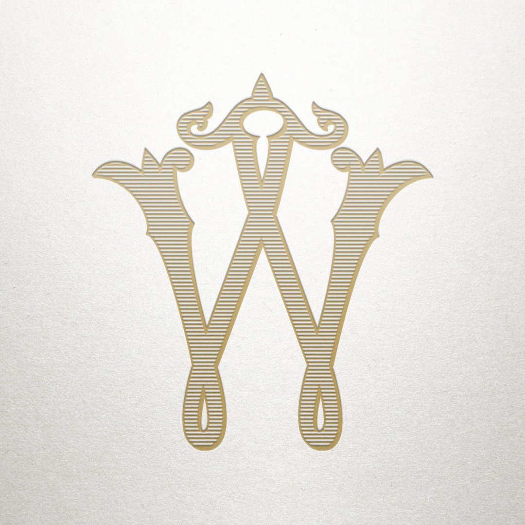 Single Vintage Letter W Vintage Letter Digital - Etsy