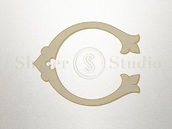 Single Vintage Letter C Vintage Letter Digital | Etsy