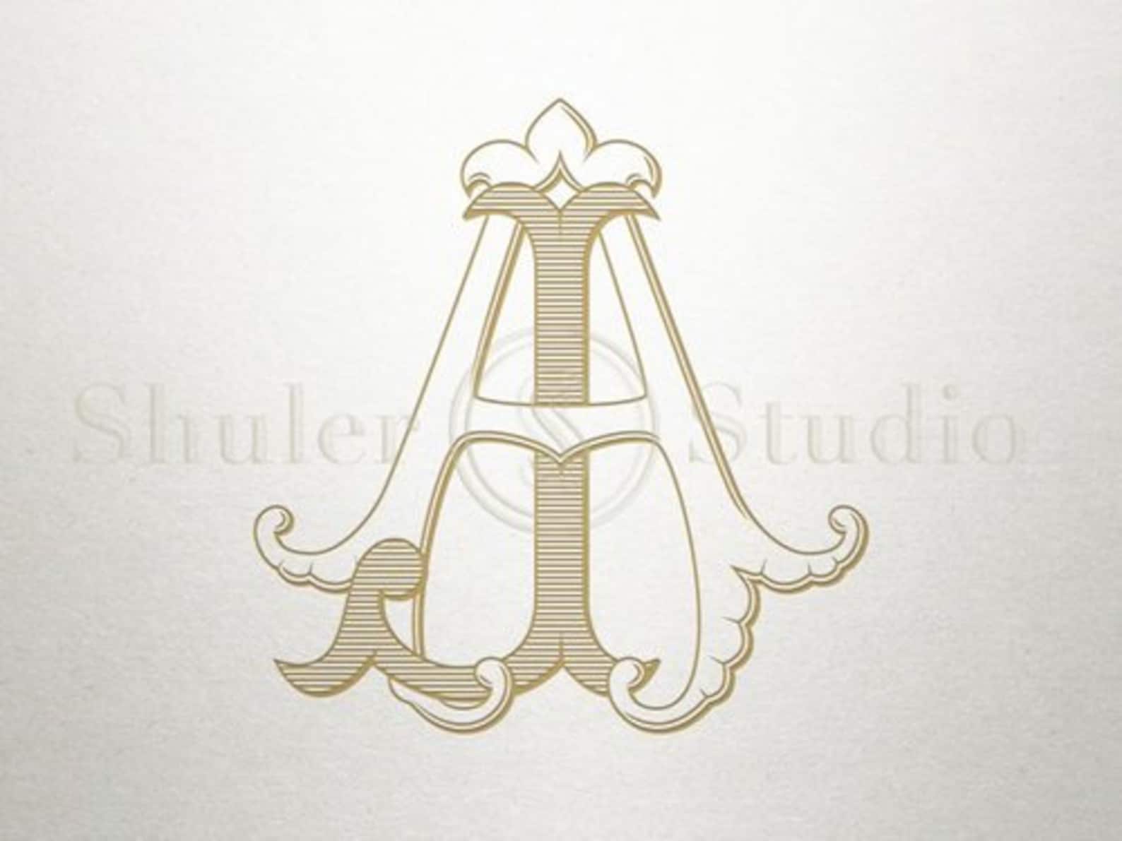 Wedding Monogram Design- AJ JA - Wedding Monogram - Digital - Etsy