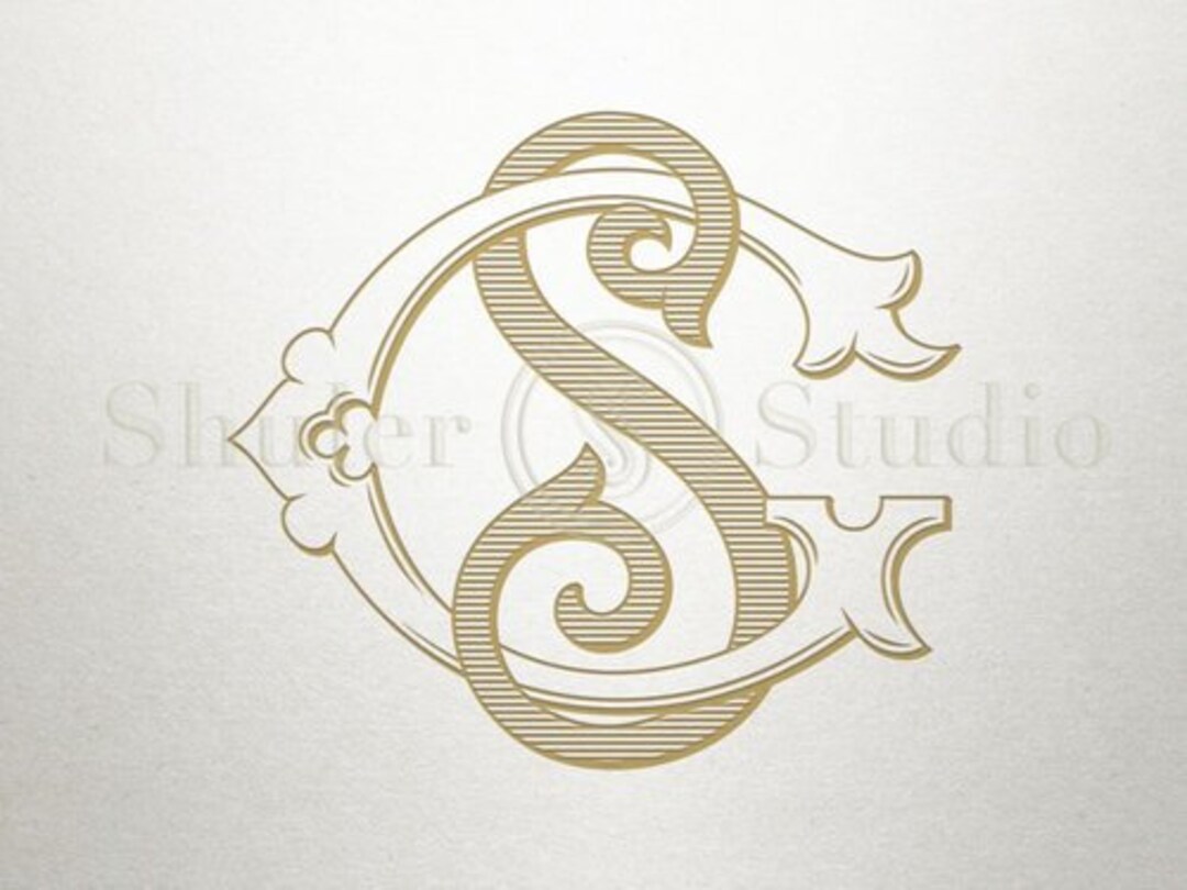 Vintage Wedding Monogram - GS SG - Wedding Monogram - Digital - Etsy