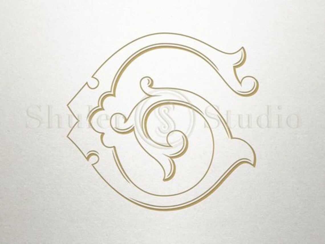 Single Letter Monogram - Initial G - Digital - Etsy