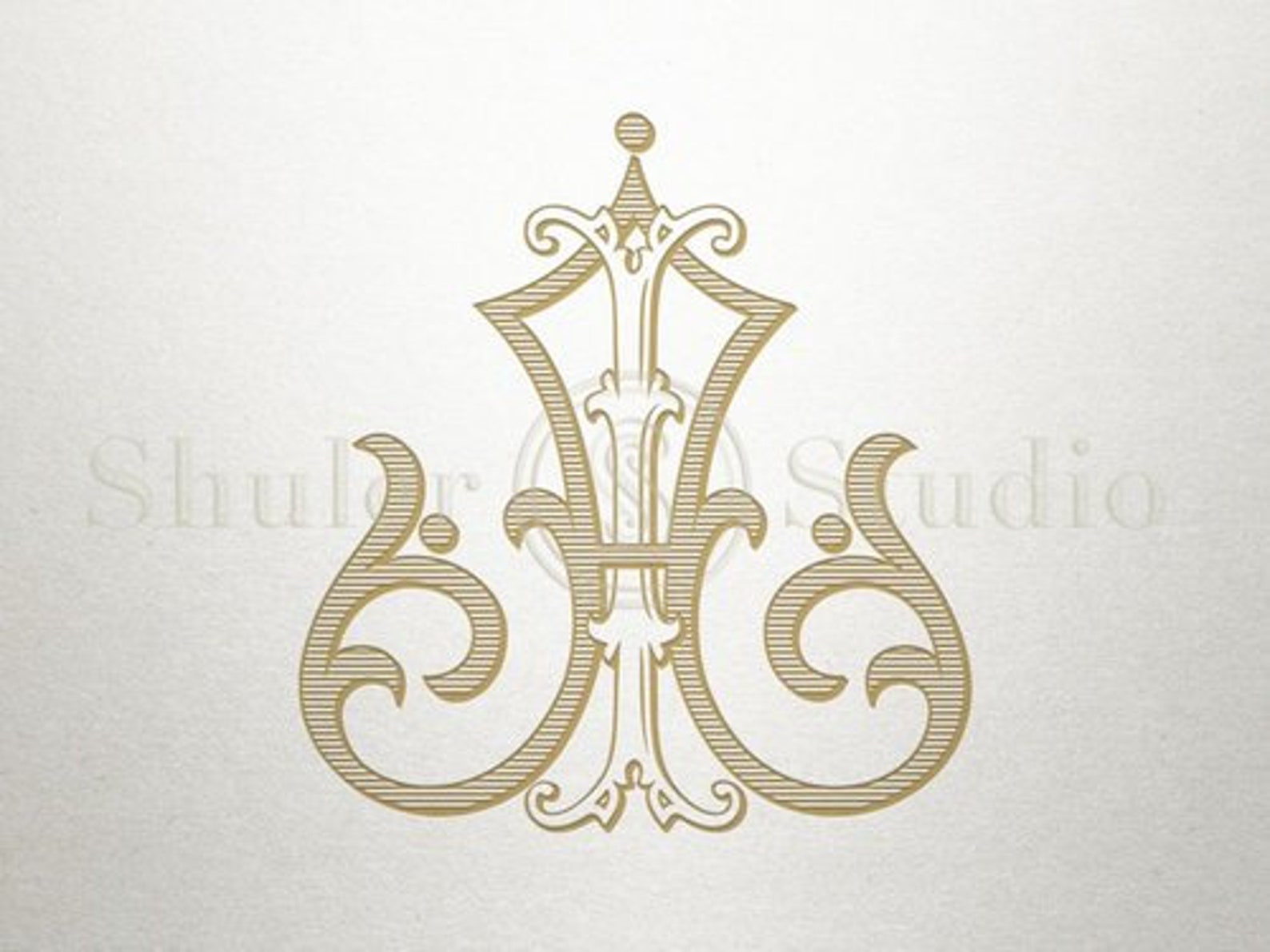 Digital Printable Monogram - AI IA - Printable Monogram - Interlocking ...