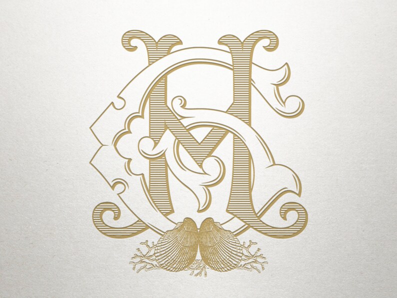 Monogram Seashell Design - Sea Island Shells - Seashell Design ...