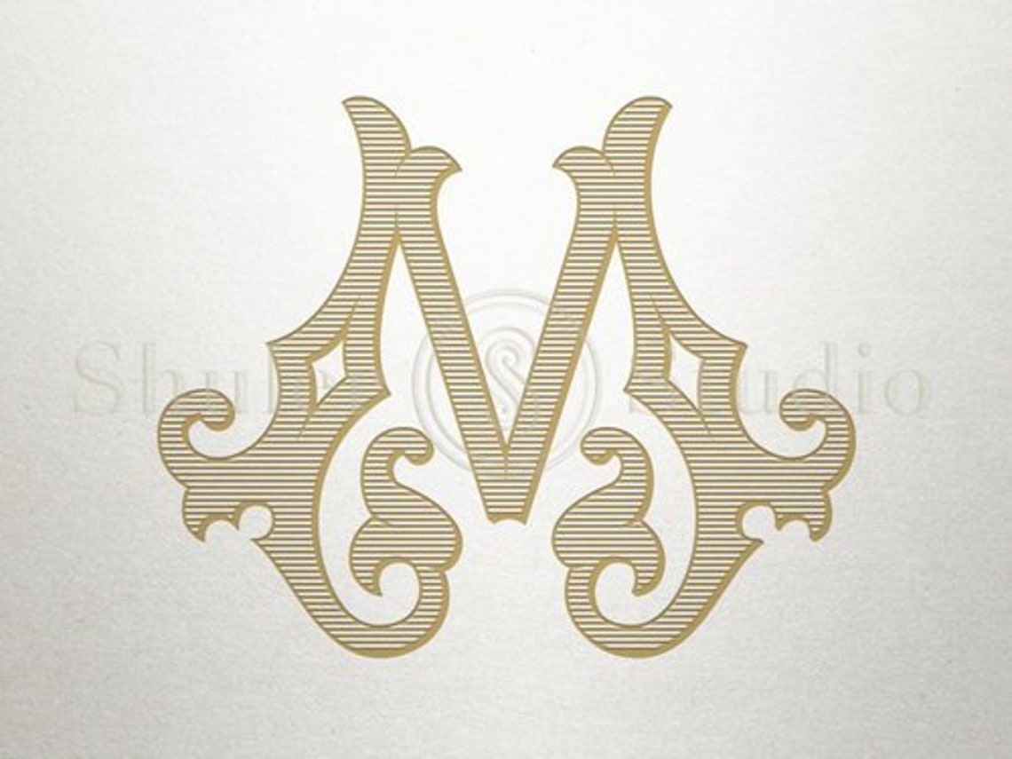 Single Letter Monogram - M - Monogram - Digital - Etsy