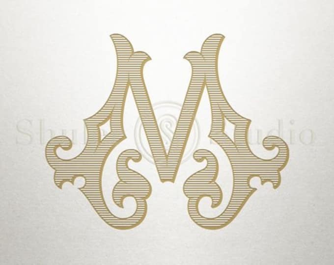 Single Letter Monogram M Monogram Digital - Etsy