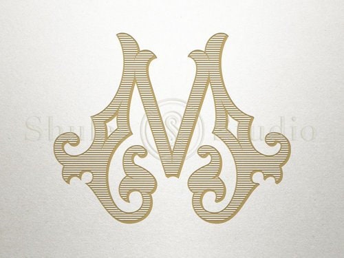 Single Letter Monogram - M - Monogram - Digital - Etsy