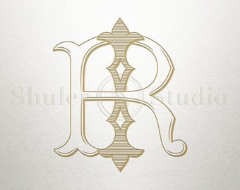 Custom PS SP Interlocking Wedding Monogram Logo Printable Digital ...