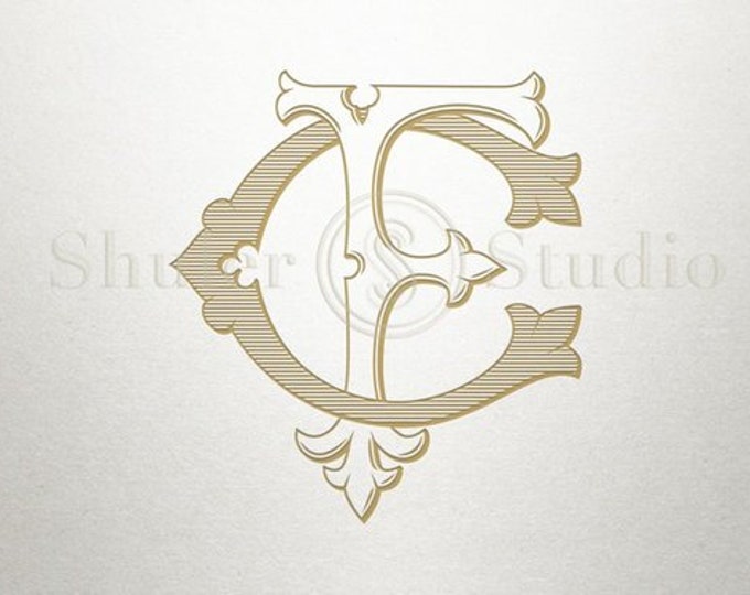 Custom Bridal Monogram - CF FC - Bridal Monogram - Vintage - Etsy