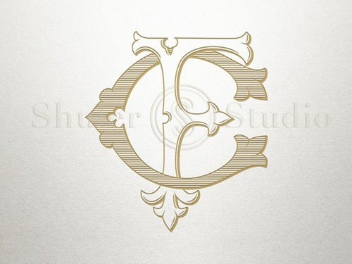 Custom Bridal Monogram - CF FC - Bridal Monogram - Vintage - Etsy