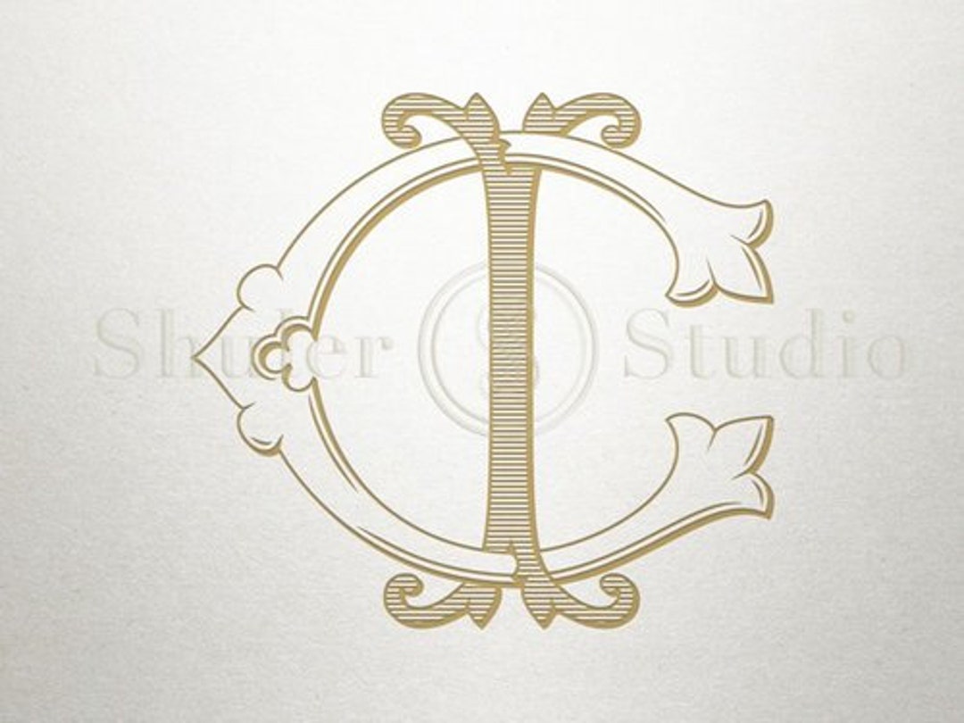 Interlocking Monogram Design - CI IC - Monogram Design - Vintage - Etsy