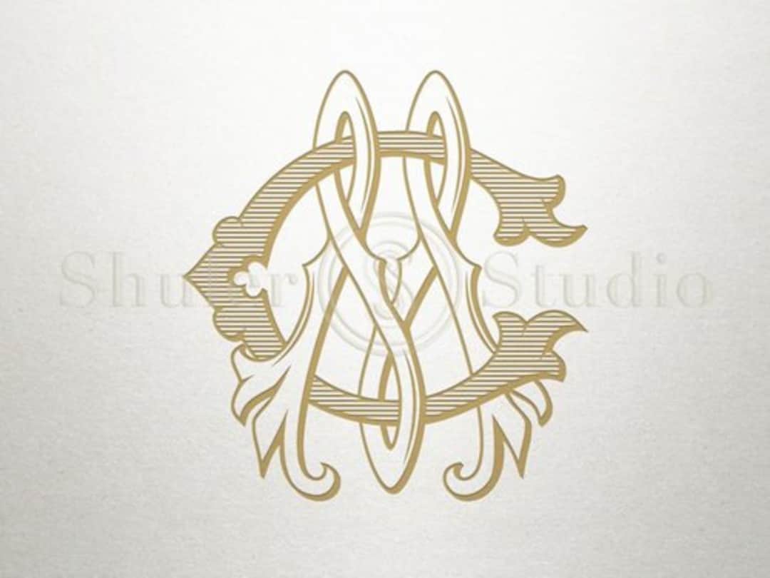 Wedding Monogram Logo CM MC Monogram Logo Digital - Etsy Norway