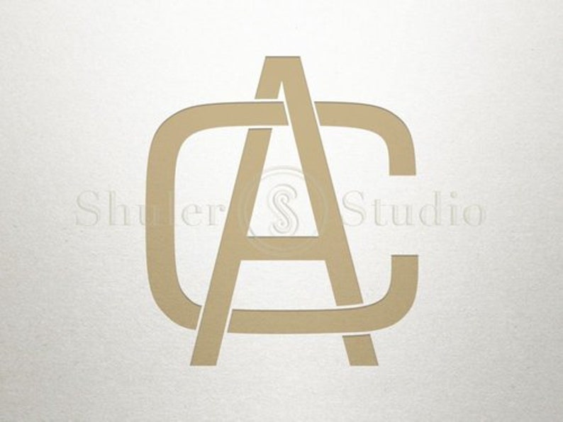 Printable Monogram Design - AC CA - Printable Monogram - Digital - Etsy
